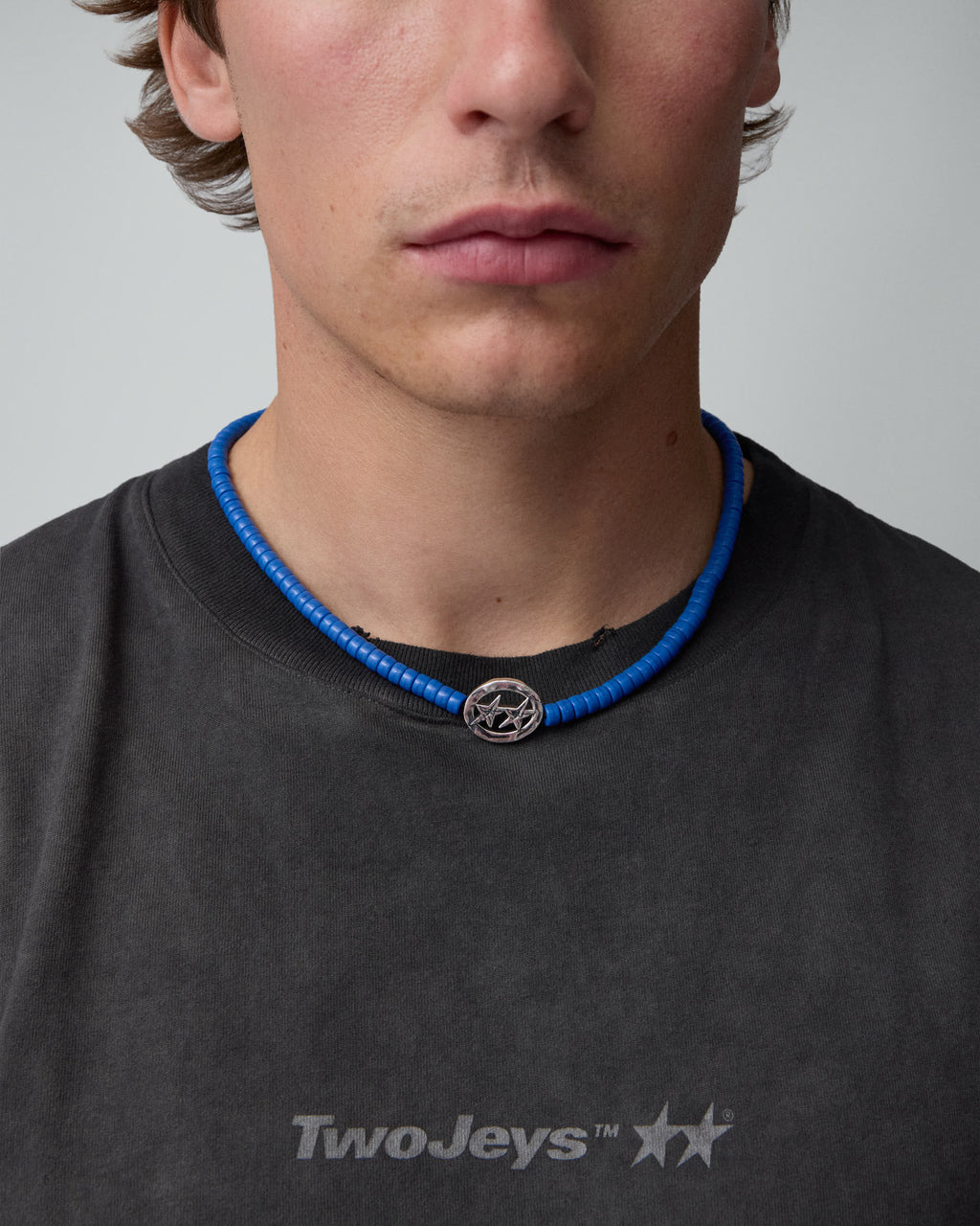 Blue Beaded Superstar Necklace – Twojeys